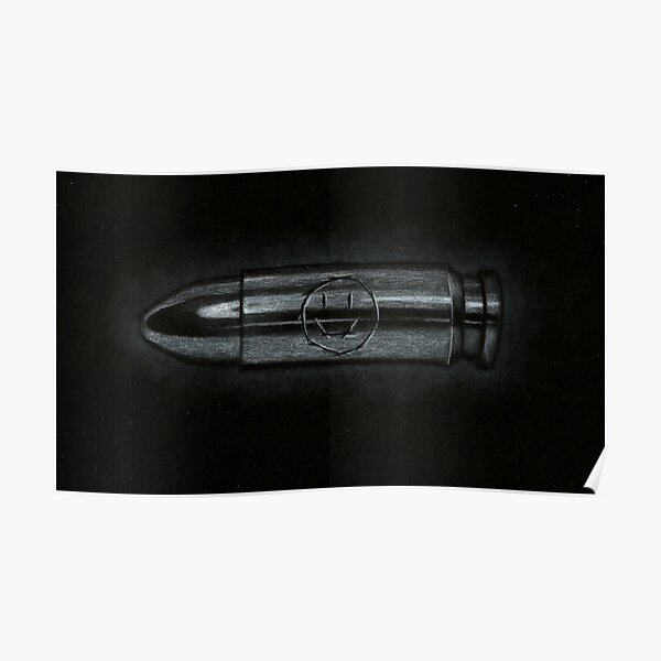 "Smiley Face Bullet" Poster by EnigmaticDoodle | Redbubble