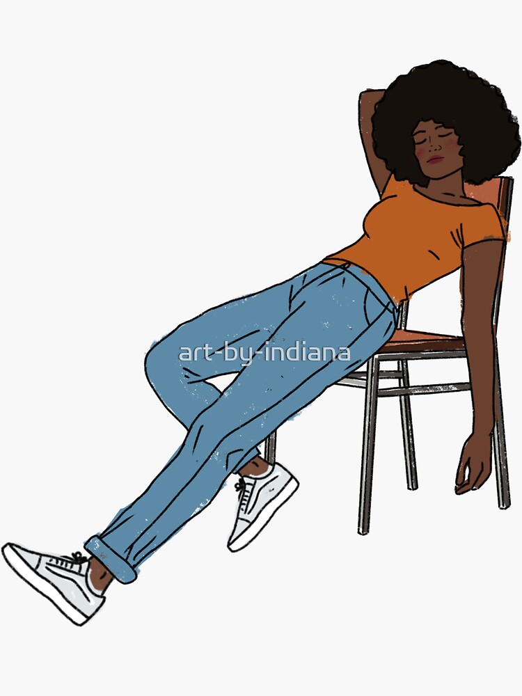 Sticker « assis sur des chaises mal 13 », par art-by-indiana | Redbubble Sticker « assis sur des chaises mal 13 », par art-by-indiana | Redbubble