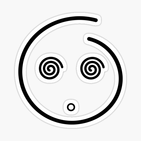 "smiley - hypnotized" Sticker for Sale by printgedoens | Redbubble