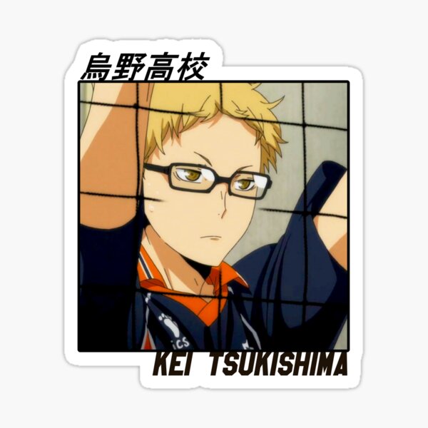 "Kei Tsukishima (Color)" Sticker by kasside717 | Redbubble