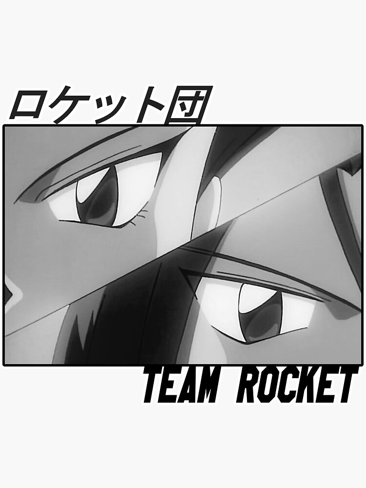"Team Rocket Aesthetic (BW)" Sticker by kasside717 | Redbubble