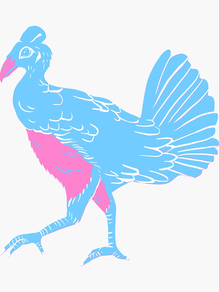 "Transgender Maleo bird" Sticker for Sale by eldyyn | Redbubble