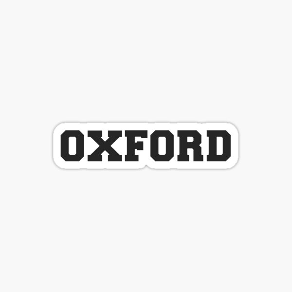 "Oxford - University Style Tee" Sticker for Sale by thlms | Redbubble