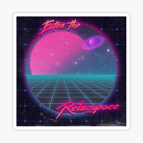 "Retro Space" Sticker for Sale by Artistic-Bison | Redbubble