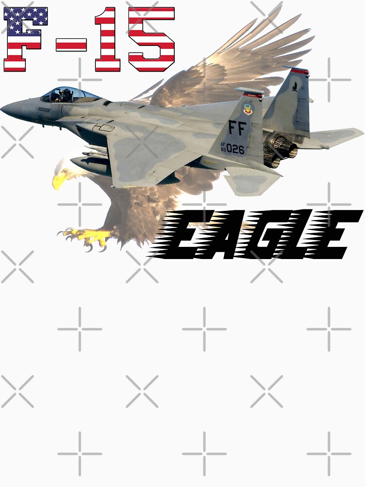 "F-15 Eagle USAF Bald Eagle" T-shirt for Sale by magazinecombate | Redbubble | f 15 t-shirts ...