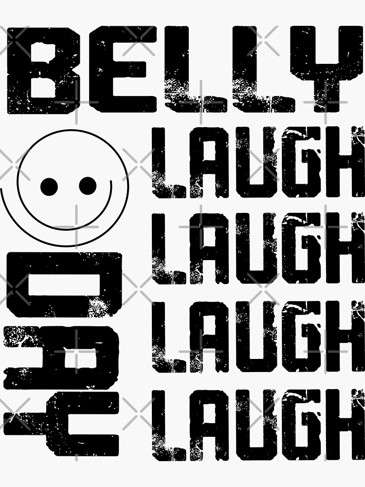 "belly laugh day funny laughing smiley face comic" Sticker for Sale by ...