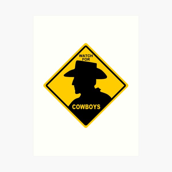 "Cowboy Country Western Attention Cowboys! Road traffic sign for ...