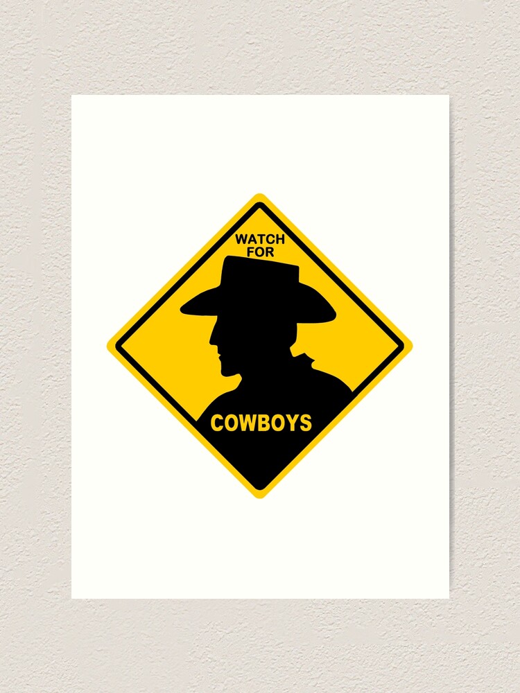 "Cowboy Country Western Attention Cowboys! Road traffic sign for ...