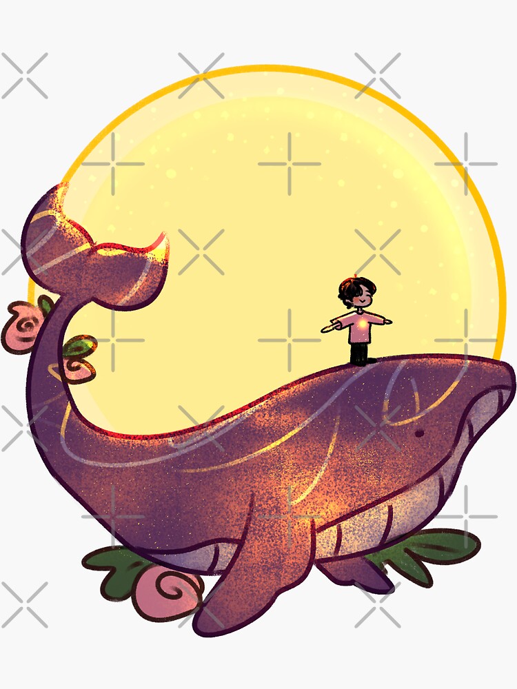 "BTS x ARMY WHALE" Sticker for Sale by whiskiart | Redbubble