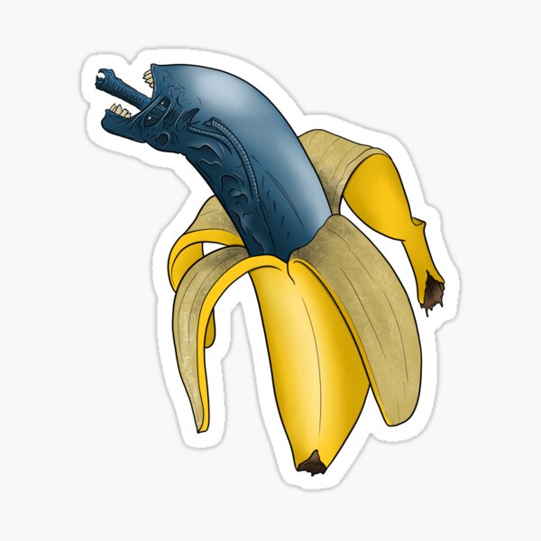 "alien banana " Sticker by Arslan23 | Redbubble