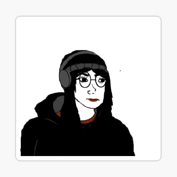 "Doomer girl " Sticker by nothing-precise | Redbubble