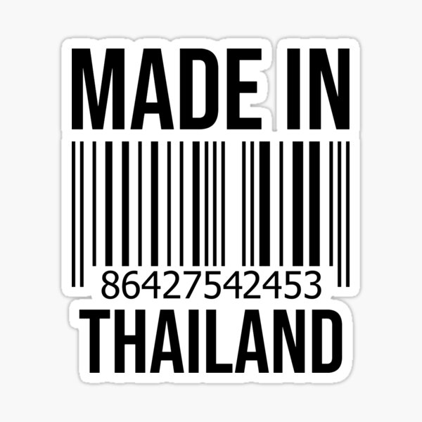 "Made in Thailand" Sticker for Sale by XCIV | Redbubble