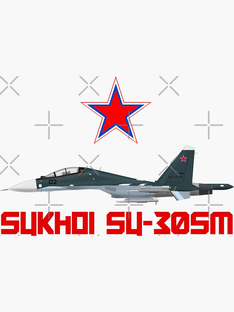 "Sukhoi Su-30SM Flanker-C VKS "02"" Sticker for Sale by magazinecombate ...