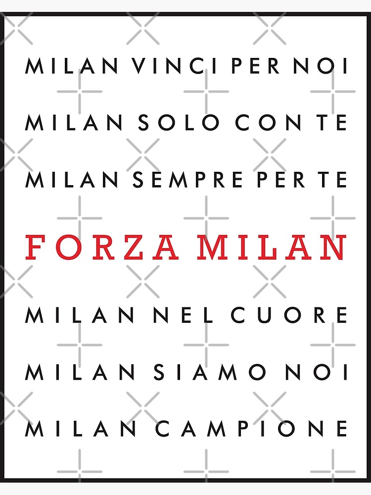 "Forza Milan - AC Milan Tagline" Poster by RB1899 | Redbubble