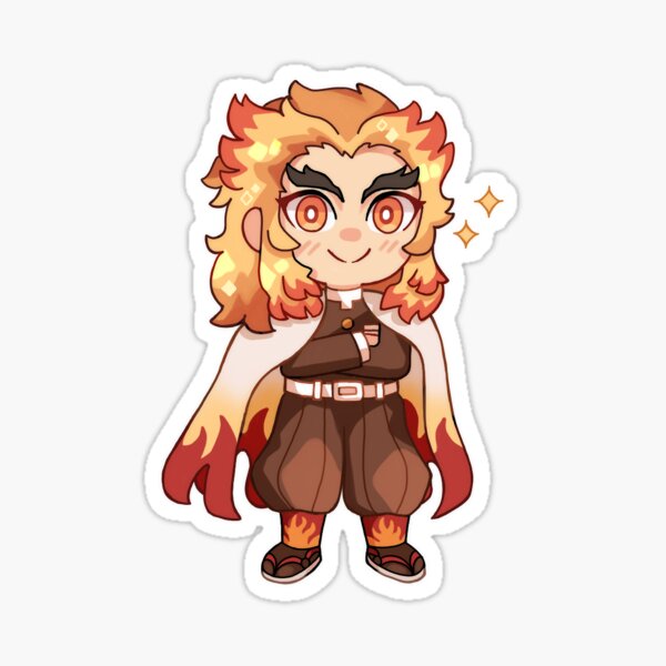 "Chibi Kyojuro Rengoku" Sticker by faathemilkman | Redbubble