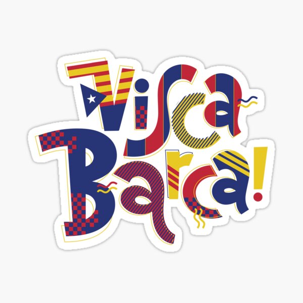 Fc Barcelona Visca Barca Sticker For Sale By Foottering Redbubble