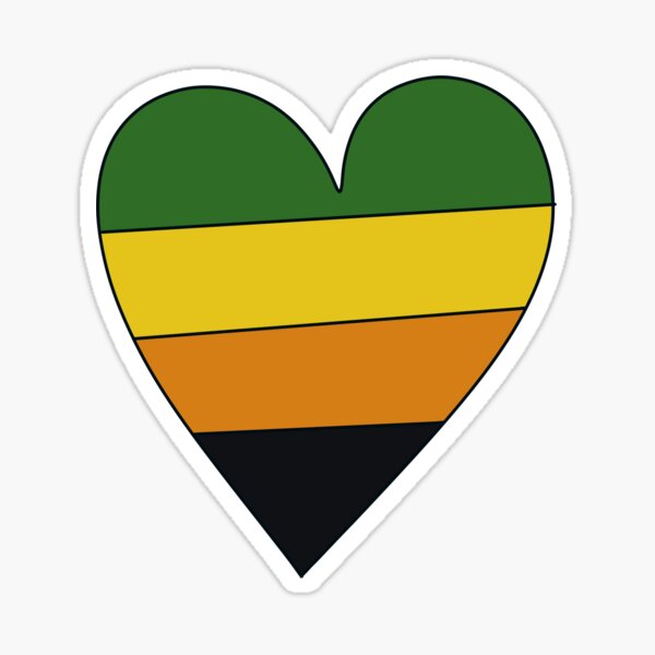 "Aromantic Heart" Sticker for Sale by Buttermushrooom | Redbubble