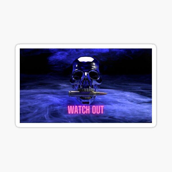 "Skull" Sticker for Sale by SwanNeck | Redbubble