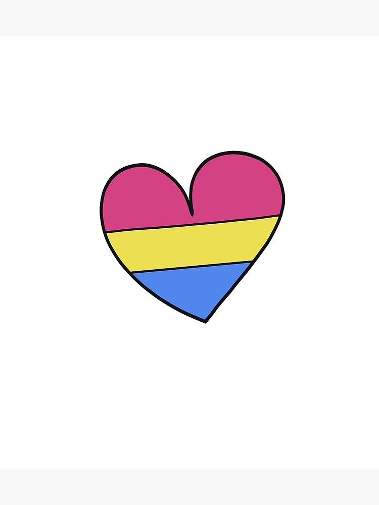 "Pansexual Heart" Poster for Sale by Buttermushrooom | Redbubble