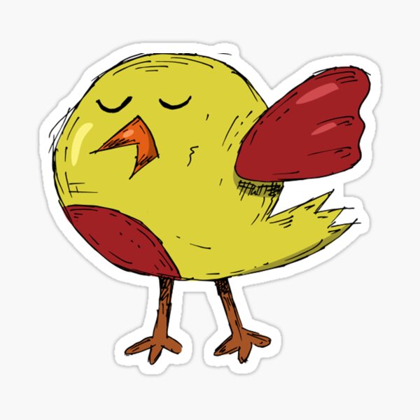 " Cute Yellow Bird." Sticker for Sale by MHD96 | Redbubble