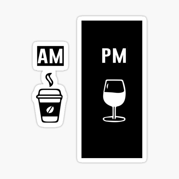 "AM PM" Sticker for Sale by ARCHI-DESIGN | Redbubble