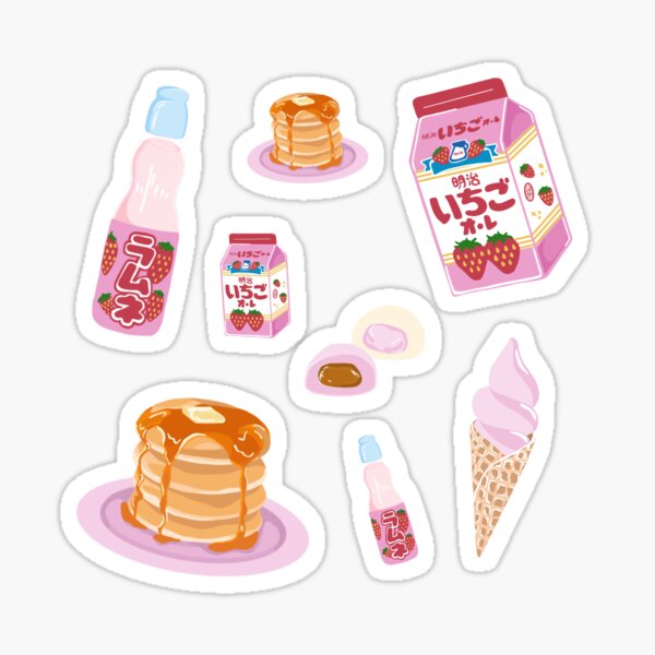 "Japanese Sweets" Sticker for Sale by danielaaagomes | Redbubble