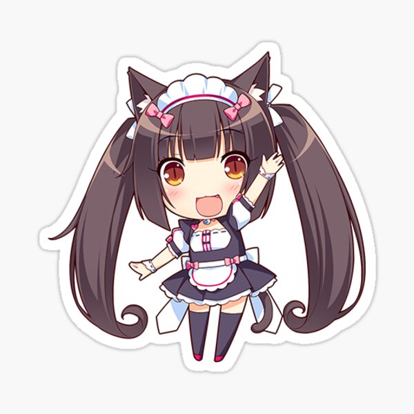 Nekopara Chocola Chibi Sticker For Sale By Masterkenobi Redbubble