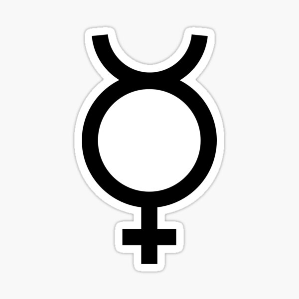 "Alchemical symbol: mercury (spirit)" Sticker by JoAnnFineArt | Redbubble
