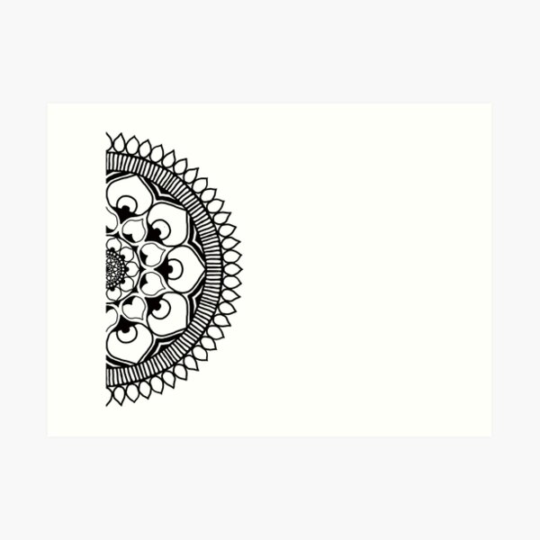 Half Mandala Wall Art | Redbubble