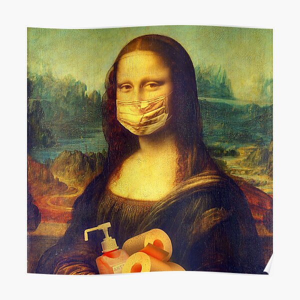 "The Mona Lisa Mask Collection" Poster for Sale by Pnykream | Redbubble