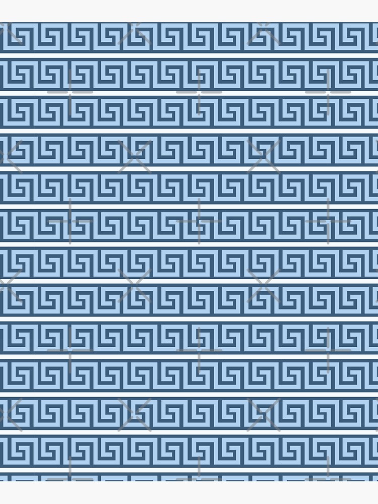 "Ancient greek blue pattern " Sticker for Sale by LilianGrfld | Redbubble