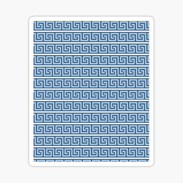 "Ancient greek blue pattern " Sticker for Sale by LilianGrfld | Redbubble
