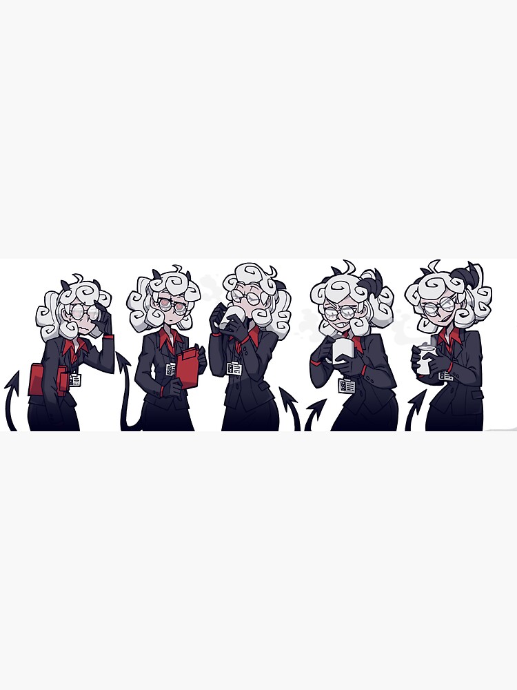 "Pandemonica Coffee Cup / Coffemug Helltaker Fanart" Sticker for Sale ...