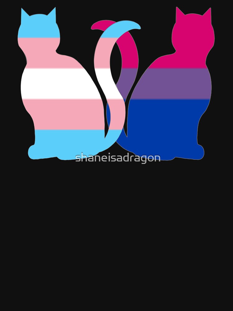 "Bi Trans Pride Cats" T-shirt for Sale by shaneisadragon | Redbubble ...