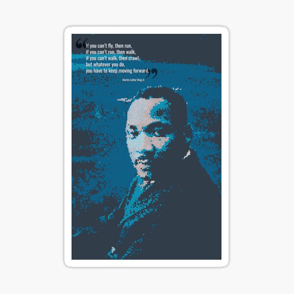 "Dr. Martin Luther King Jr." Sticker for Sale by Ictodesign-2018 ...