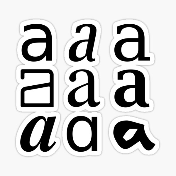 "Lower case letter "a"" Sticker for Sale by JoAnnFineArt | Redbubble