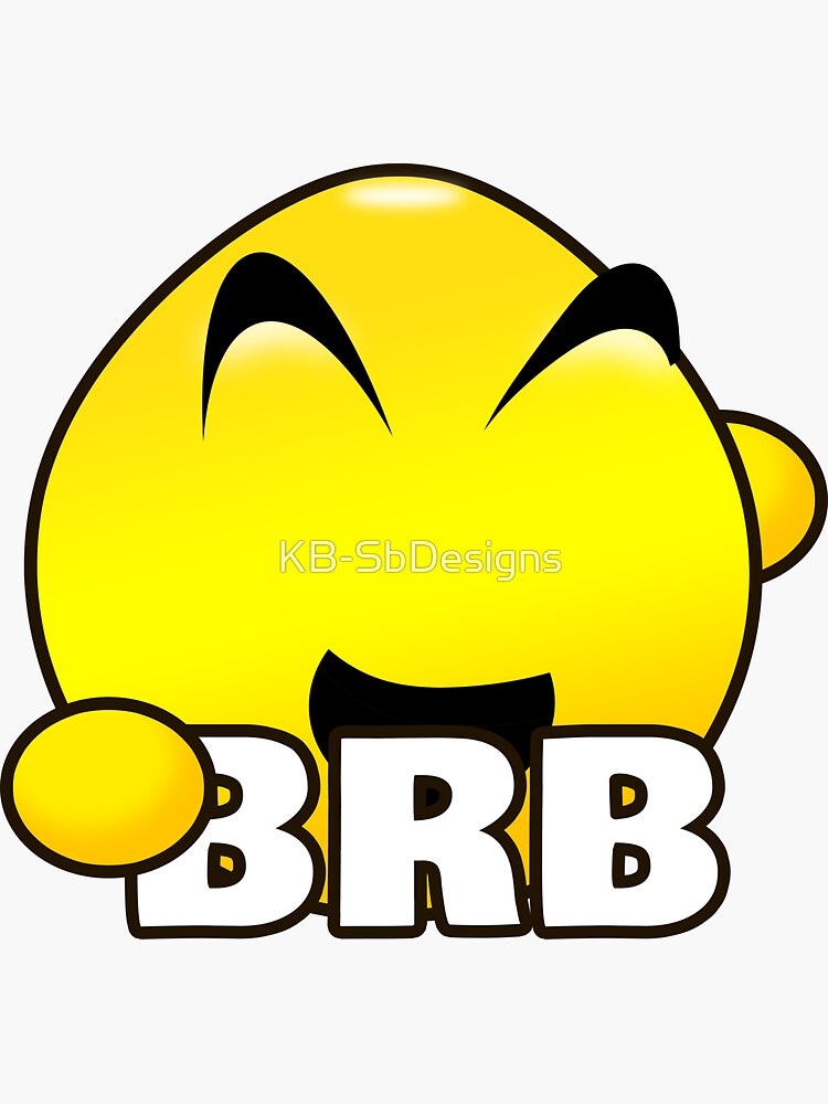 "Emoji Icon Smile Be Right Back" Sticker for Sale by KB-SbDesigns ...