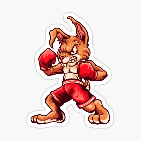 "Strong Rabbit Wear ,Bunny Lover Boxing Gloves" Sticker for Sale by ...