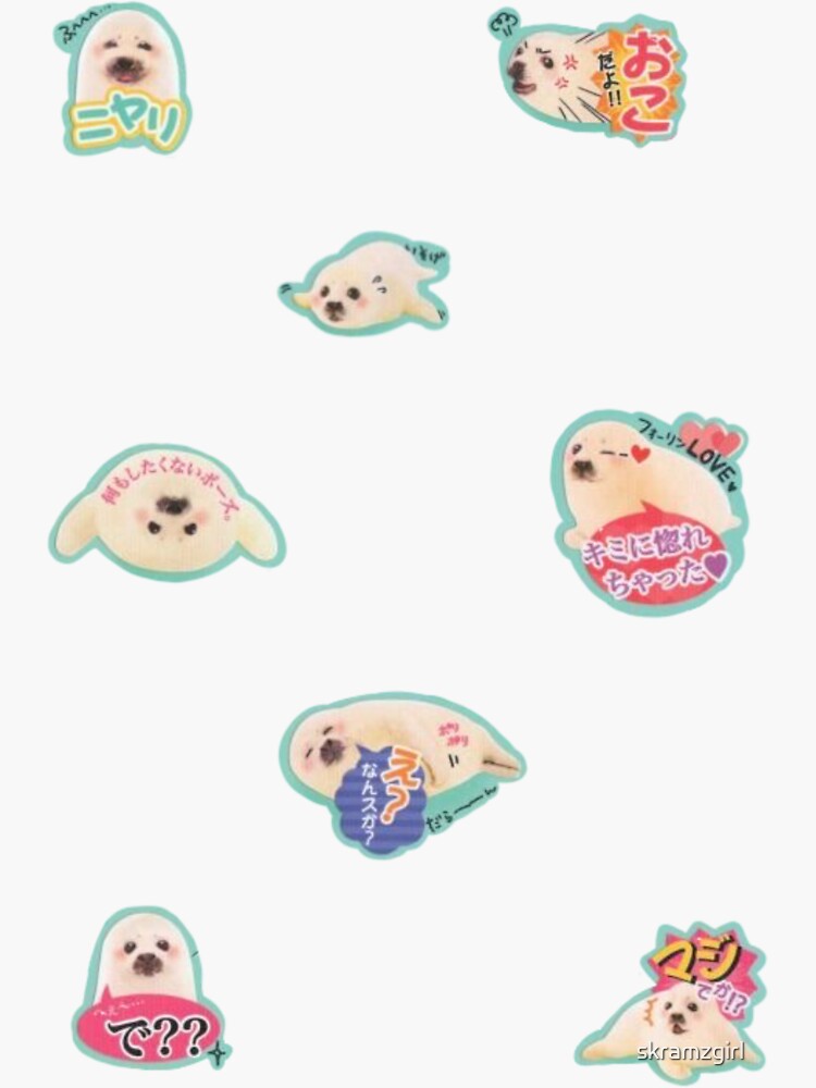 "baby seal sticker pack" Sticker for Sale by skramzgirl | Redbubble