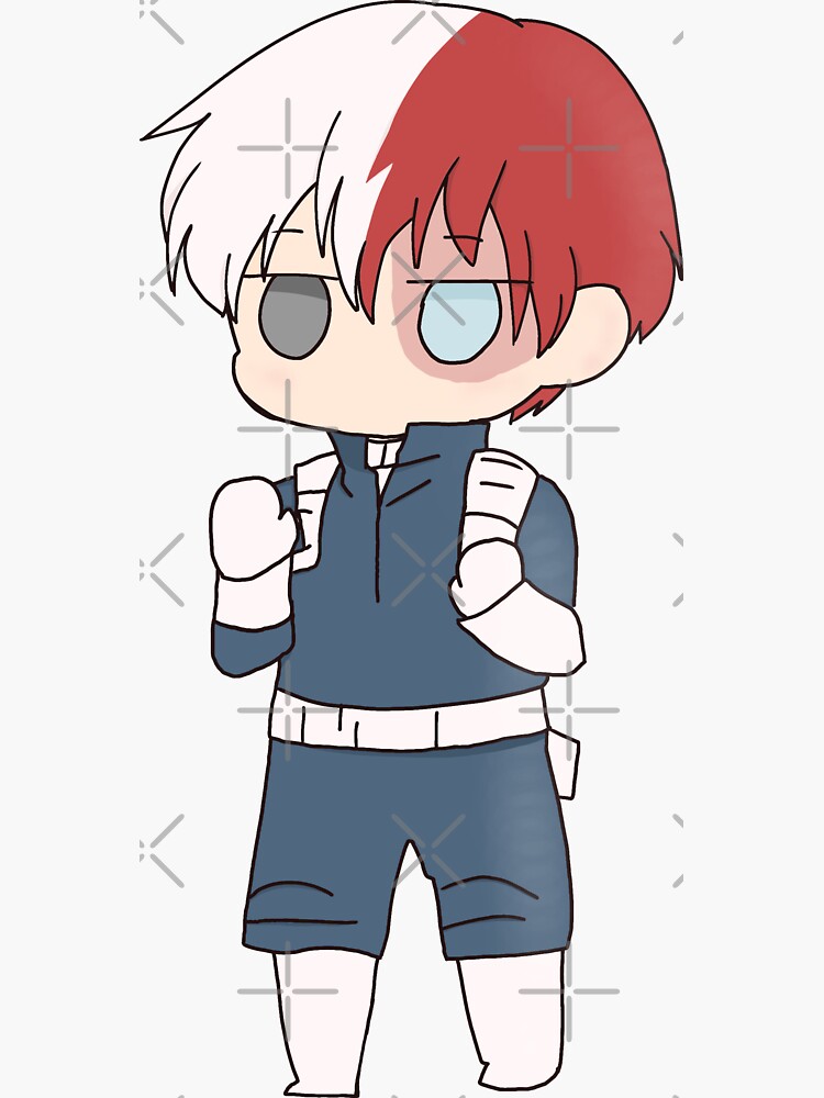 Todoroki Chibi Sticker For Sale By Emeraldcucumbaa Redbubble