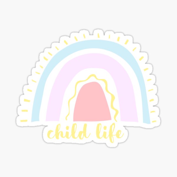 "child life pastel rainbow" Sticker for Sale by agabrielle97 | Redbubble