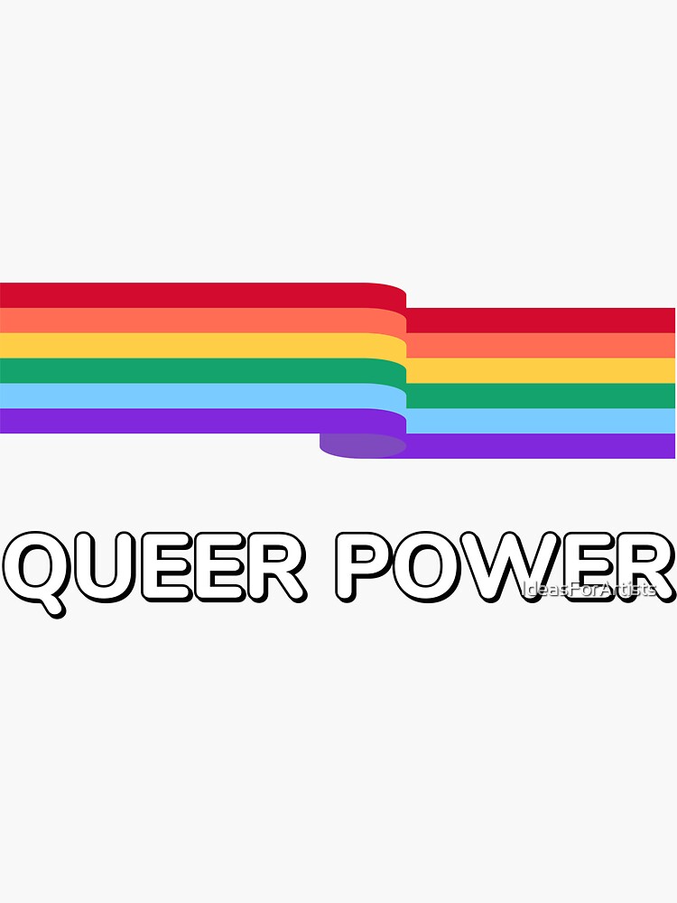 "Queer Power Rainbow Flag" Sticker for Sale by IdeasForArtists | Redbubble