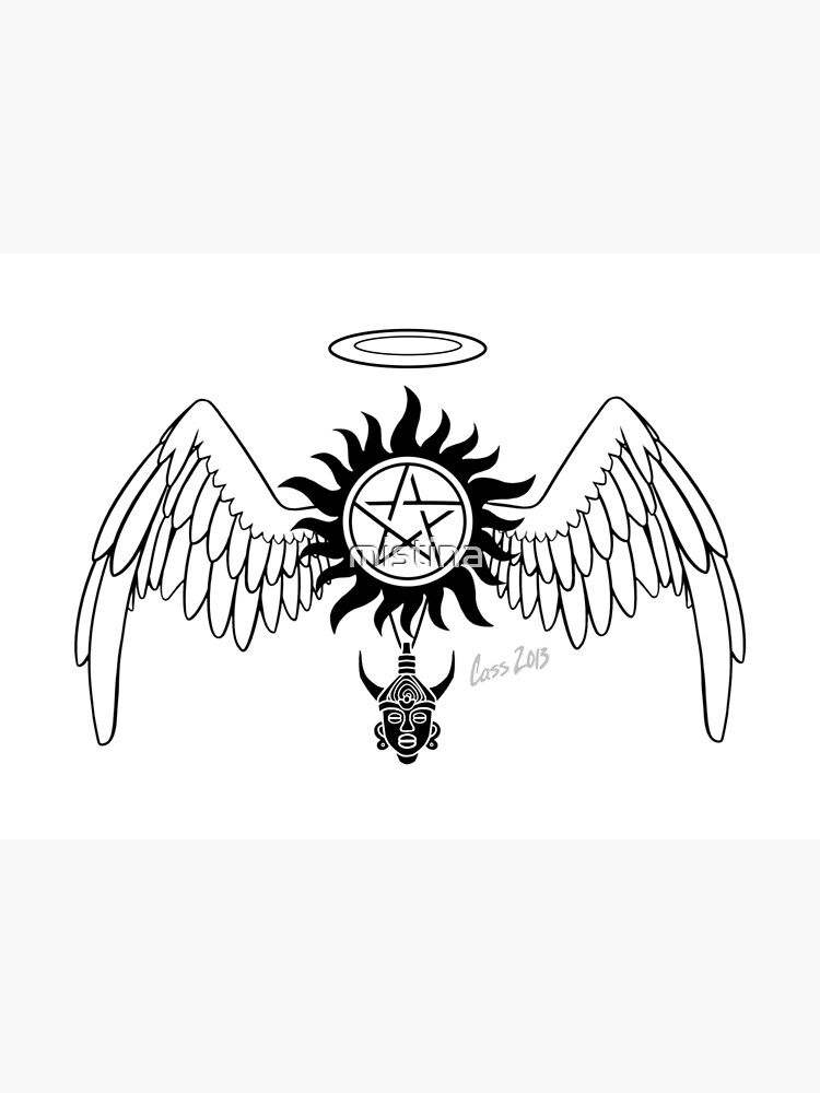 "Destiel Logo (Black on White)" Poster by mistina | Redbubble