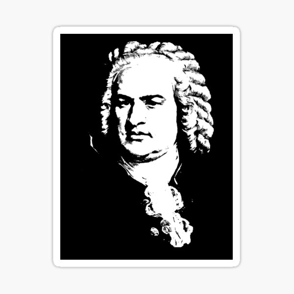"Johann Sebastian Bach" Sticker for Sale by IMPACTEES | Redbubble