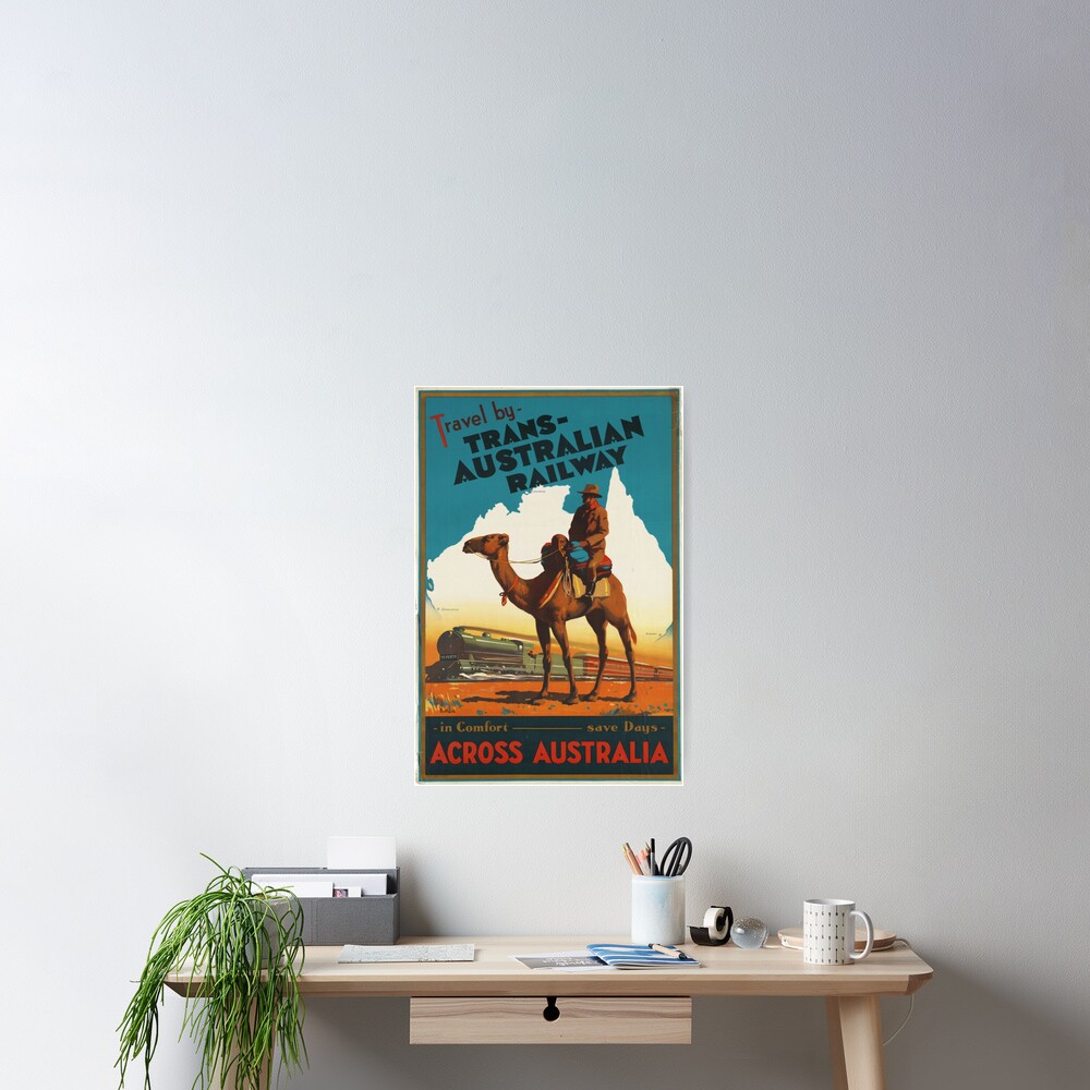 "Trans-Australian Railway - Vintage Travel Posters" Poster for Sale by ...
