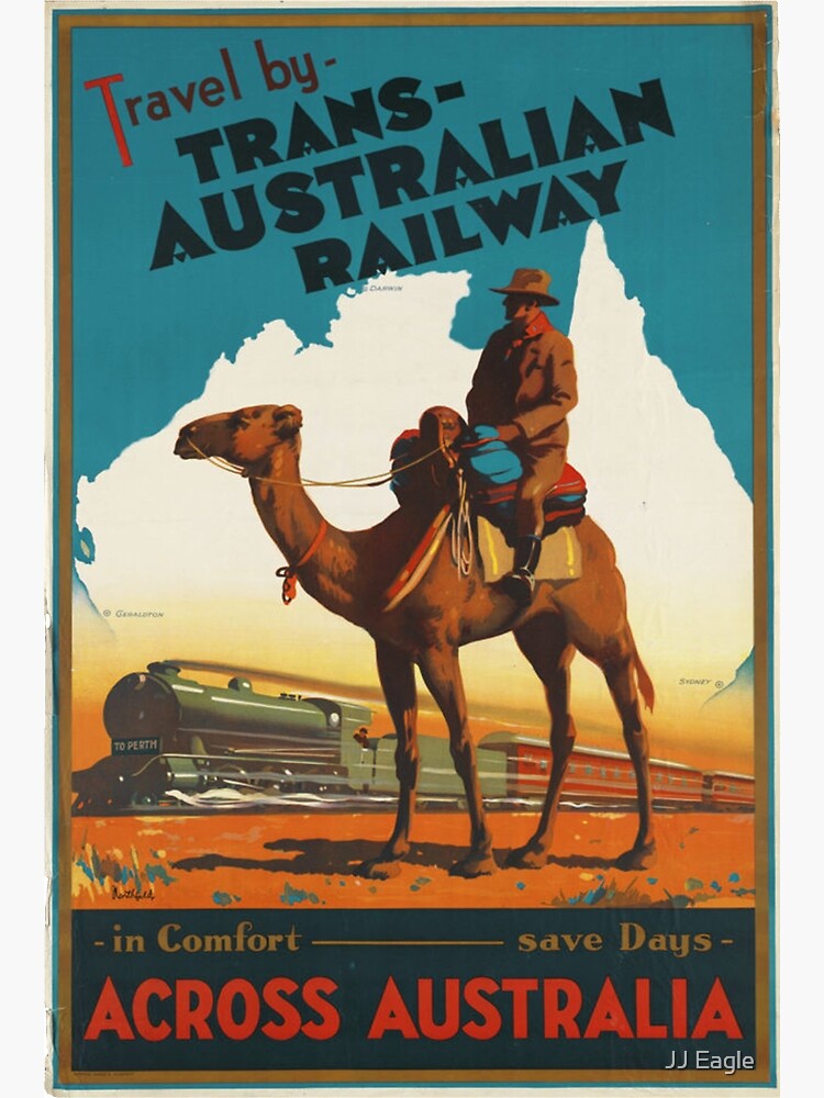 "Trans-Australian Railway - Vintage Travel Posters" Poster for Sale by ...