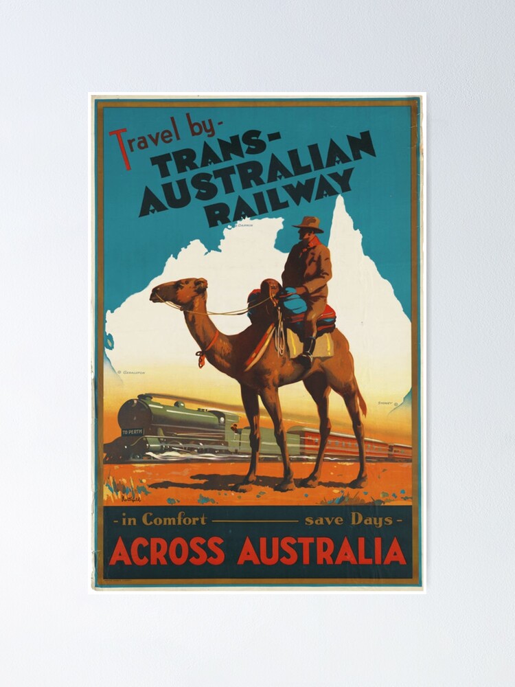 "Trans-Australian Railway - Vintage Travel Posters" Poster for Sale by ...