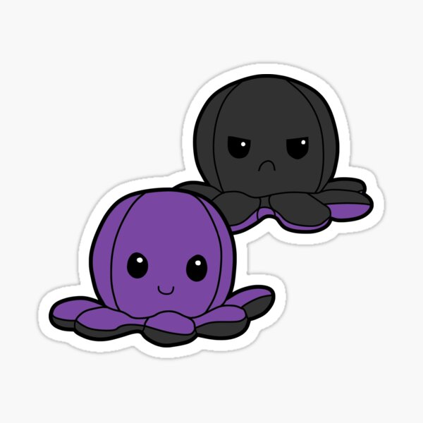 "Reversible octopus" Sticker by Xerbreon-art | Redbubble