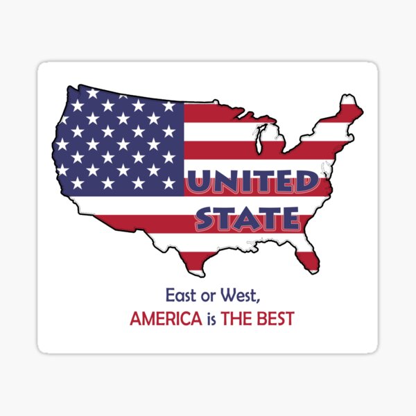 "USA map" Sticker for Sale by safabadran07 | Redbubble