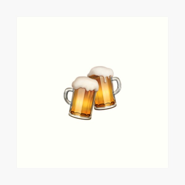 "Cheers Beers Emoji " Art Print by trendfriend | Redbubble